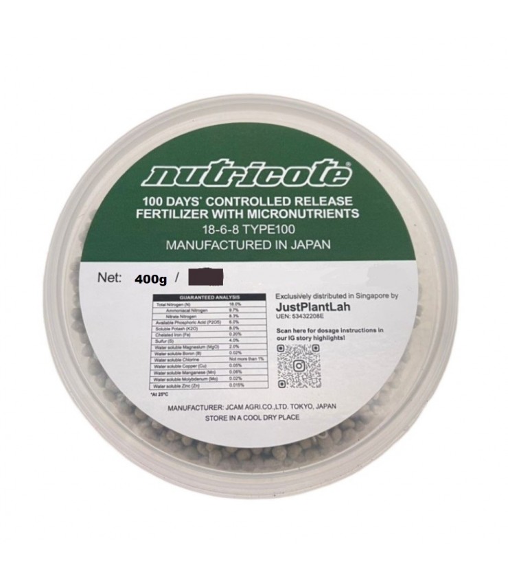 Controlled Release Fertilizer Type100 NPK-18-6-8 (Nutricote JAPAN)