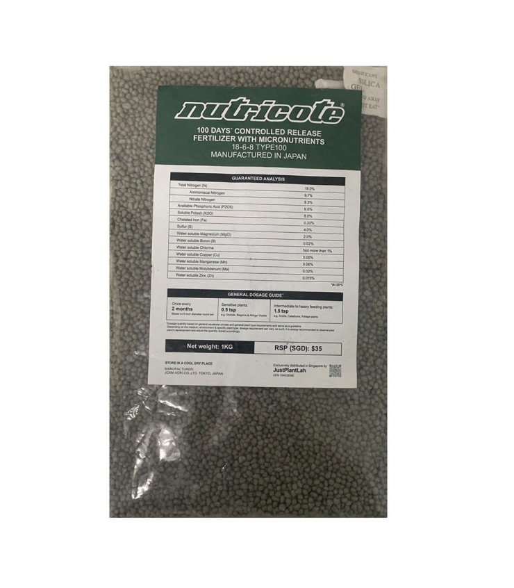 Controlled Release Fertilizer Type100 NPK-18-6-8 (Nutricote JAPAN)